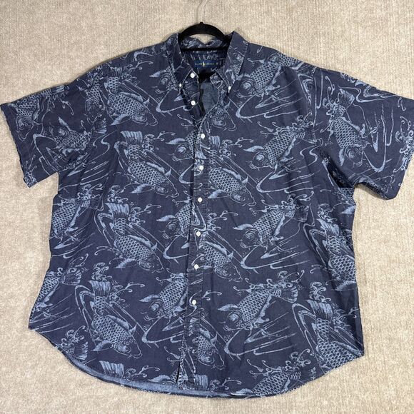 Ralph Lauren | Shirts | Ralph Lauren Shirt Mens 3xb L Koi Fish Button ...